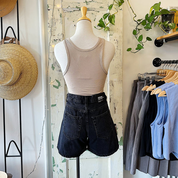 Dr. Denim // Demi Tank Taupe – Coal Miner's Daughter