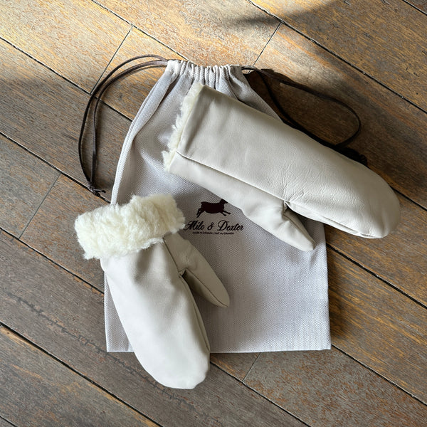Milo and Dexter // Classic Leather Mittens Stone – Coal Miner's Daughter