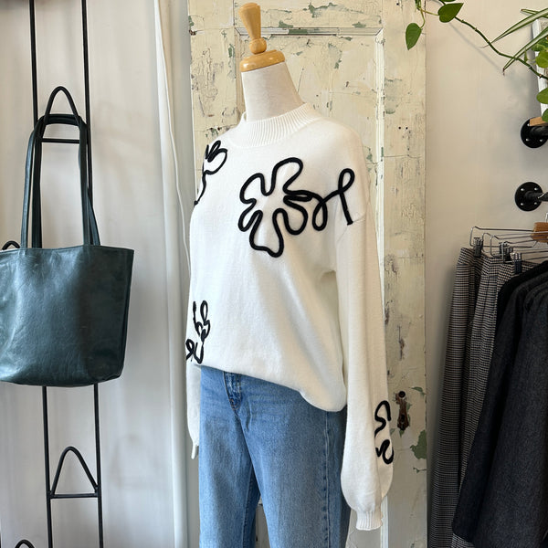 Pink Martini // Natalie Sweater White – Coal Miner's Daughter